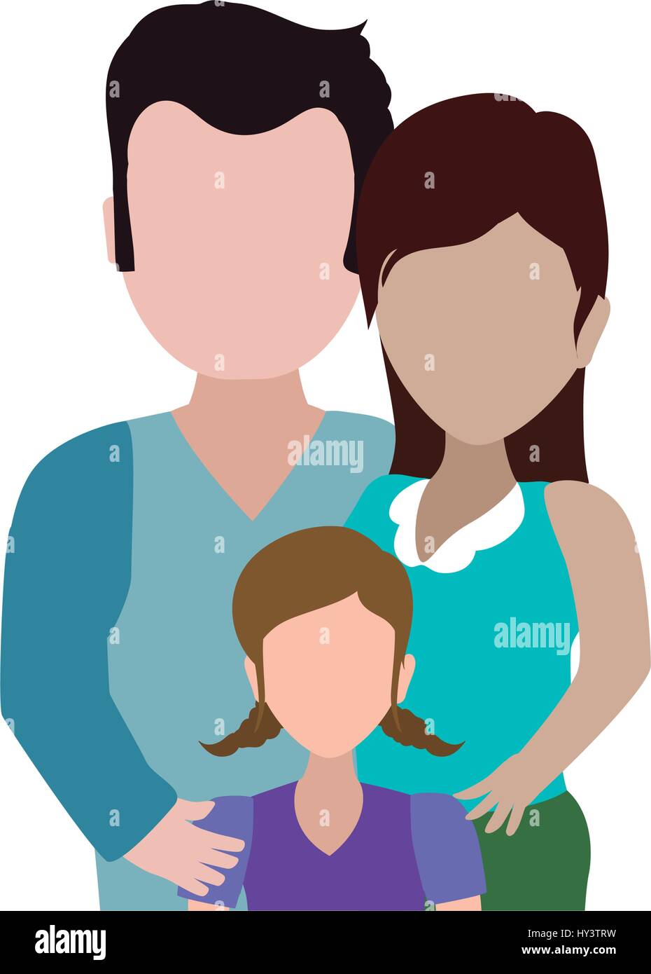 couples relationship family child faceless ector icon illustration ...