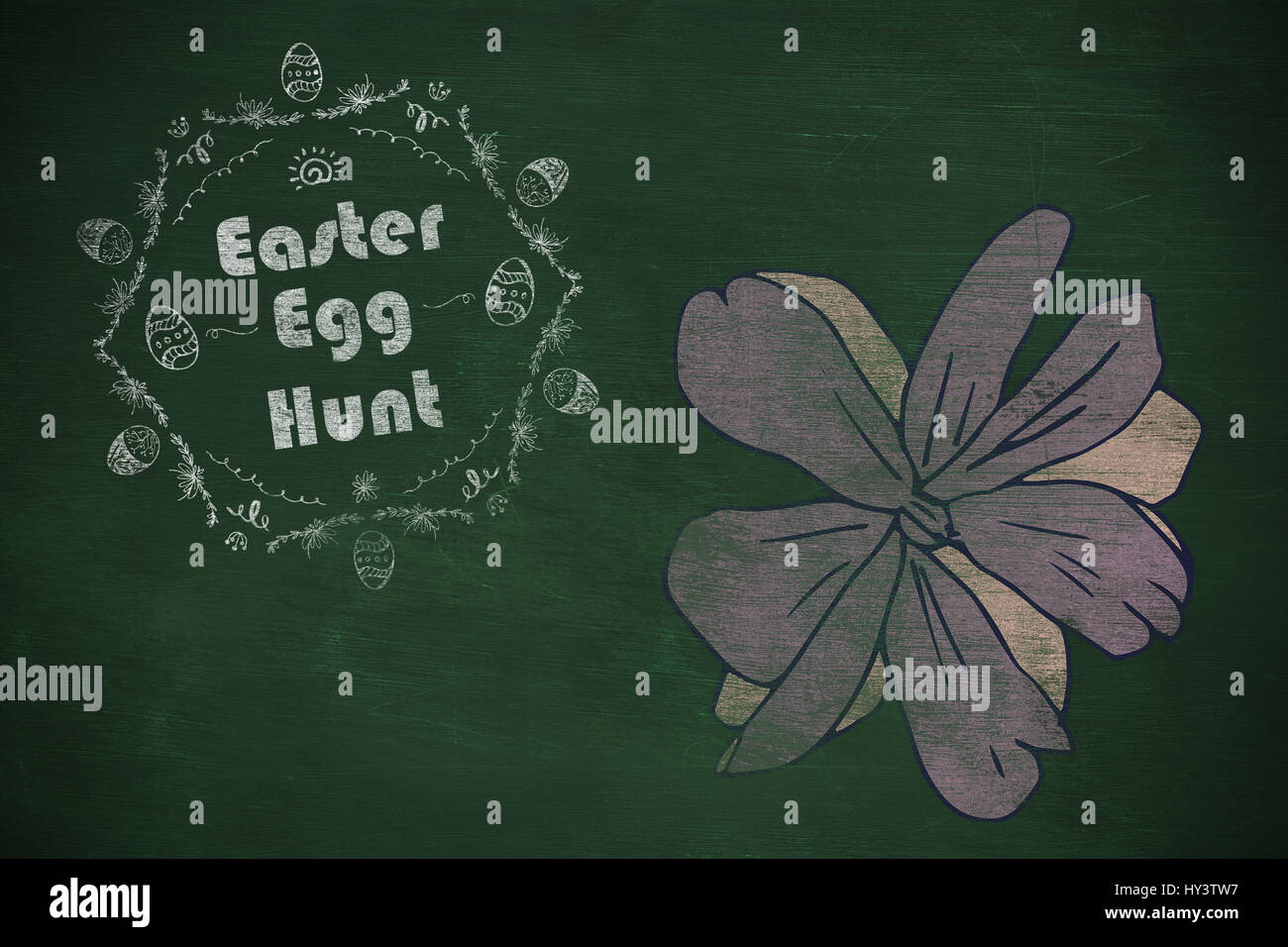 Easter Egg Hunt logo against a black background against green ...