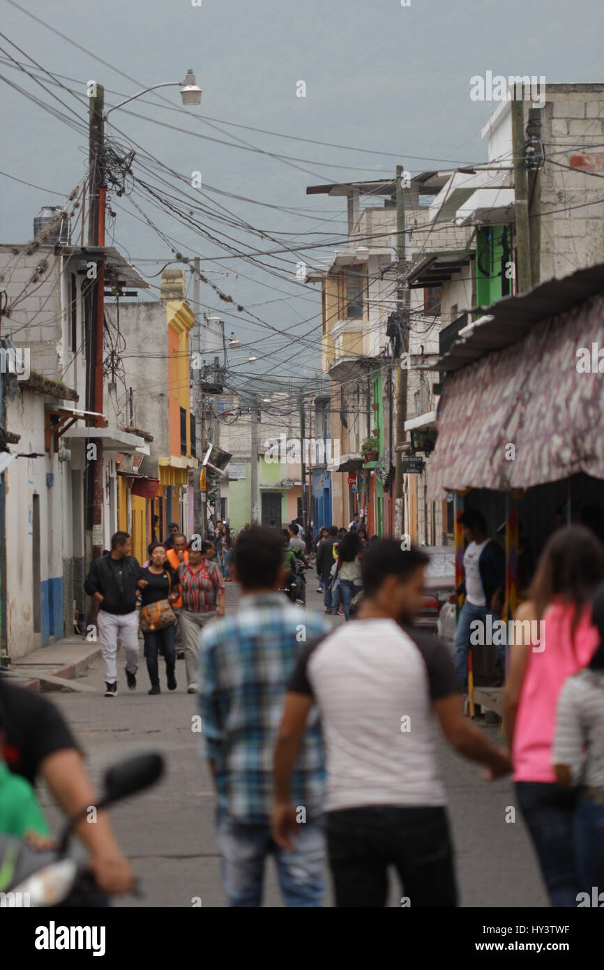 Festival in Antigua Guatemala local people are enjoying time together ...