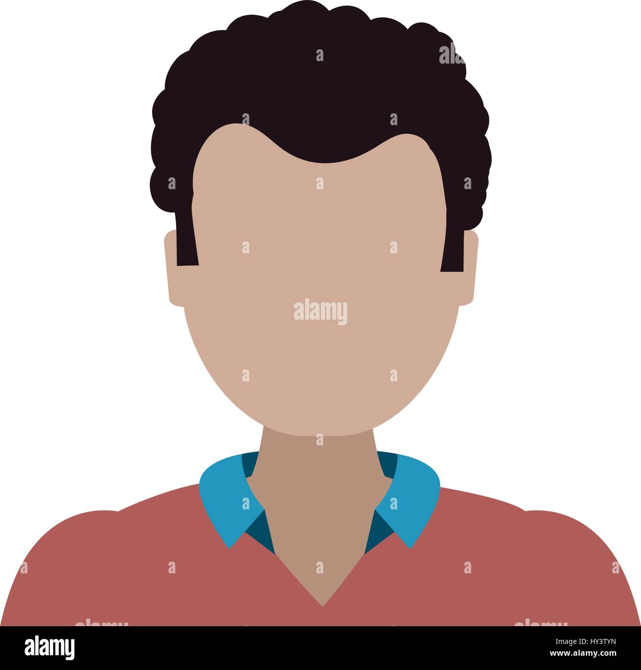 adult male avatar faceless vector icon illustration Stock Vector Image ...