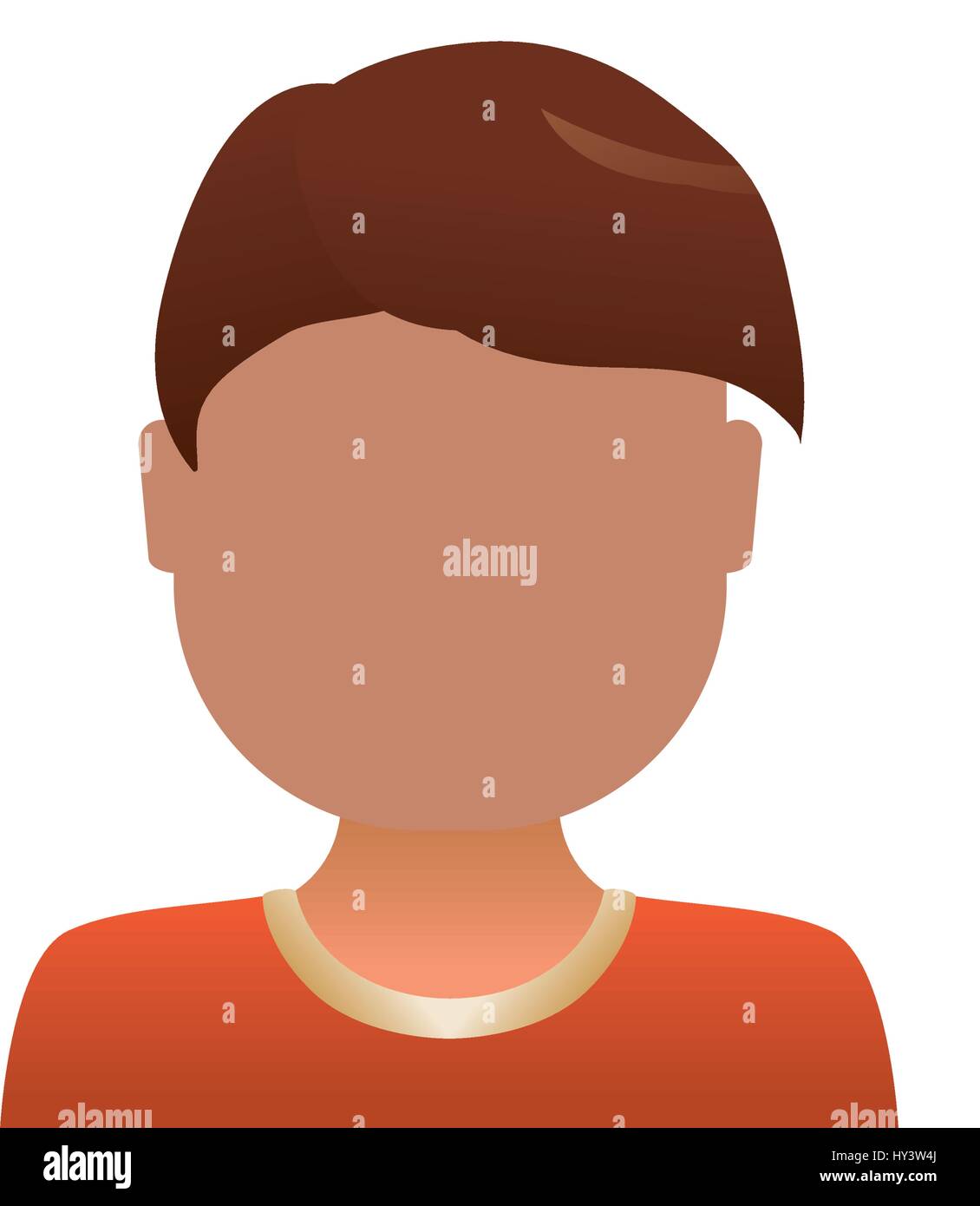 kid child boy avatar faceless vector illustration icon Stock Vector ...