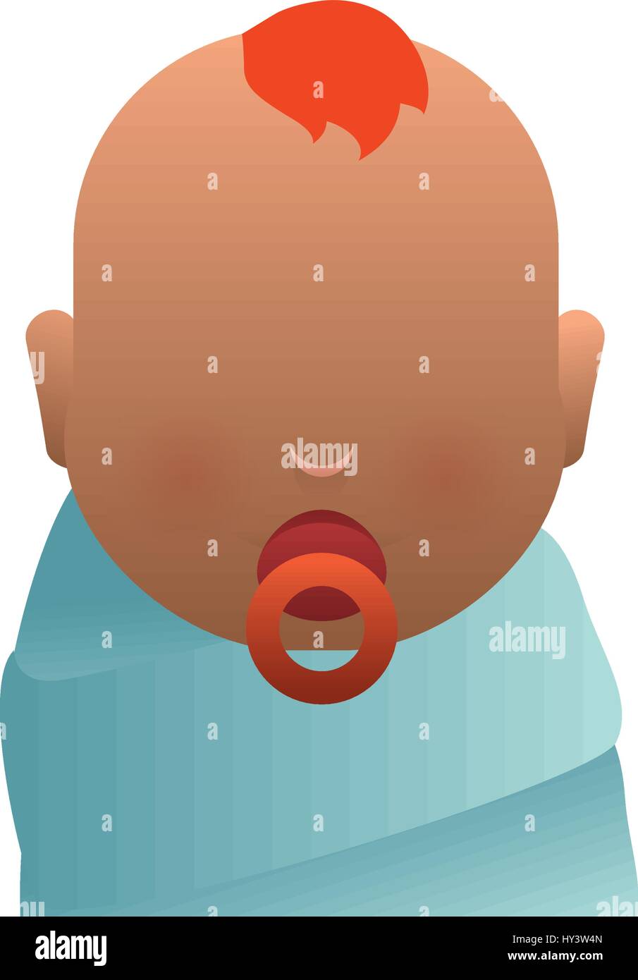 baby newborn child blushed faceless vector icon illustration Stock ...