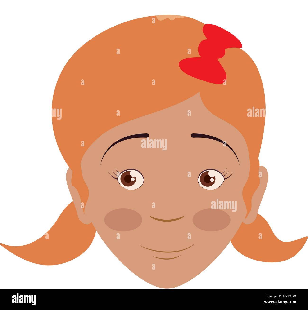 kid child girl avatar head Stock Vector Image & Art - Alamy