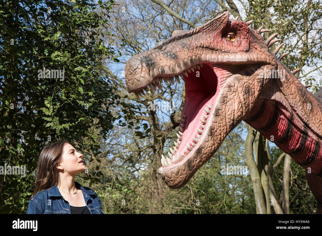 London, UK. 31 March 2017. Jurassic Kingdom, a new animatronic ...