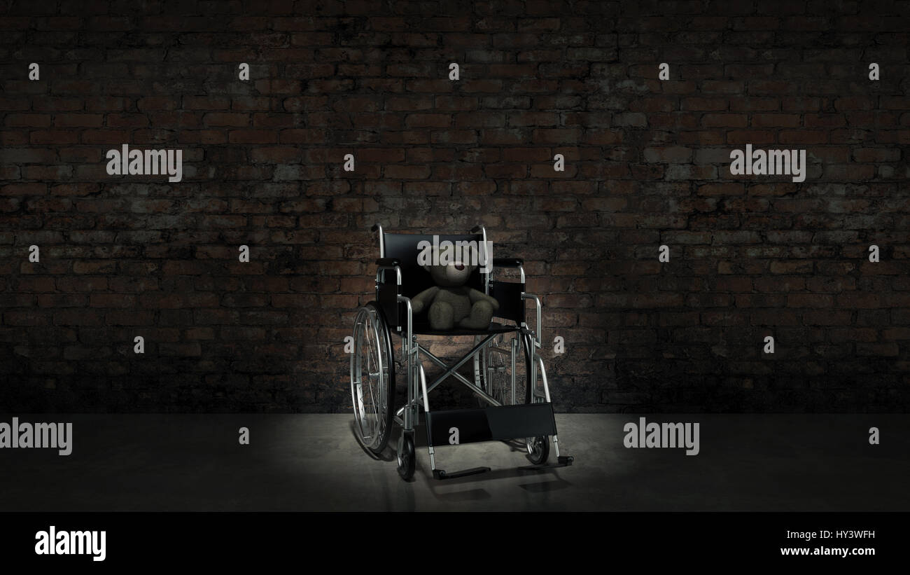 Teddy bear in wheelchair hi-res stock photography and images - Alamy
