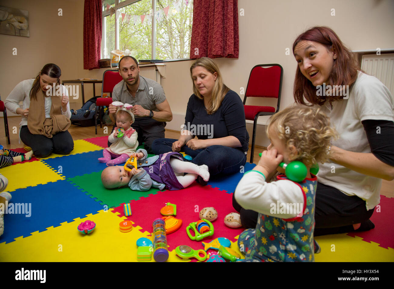 Baby Sensory Class Stock Photo - Alamy