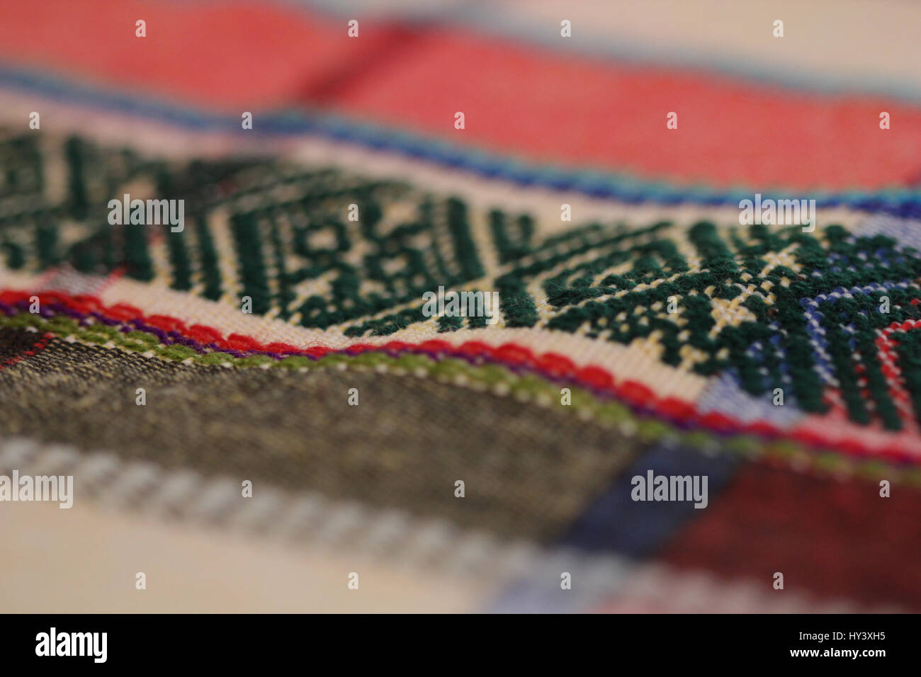 Guatemalan handmade traditional colorful textile Stock Photo - Alamy