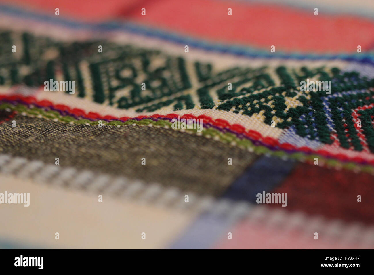 Guatemalan handmade traditional colorful textile Stock Photo - Alamy