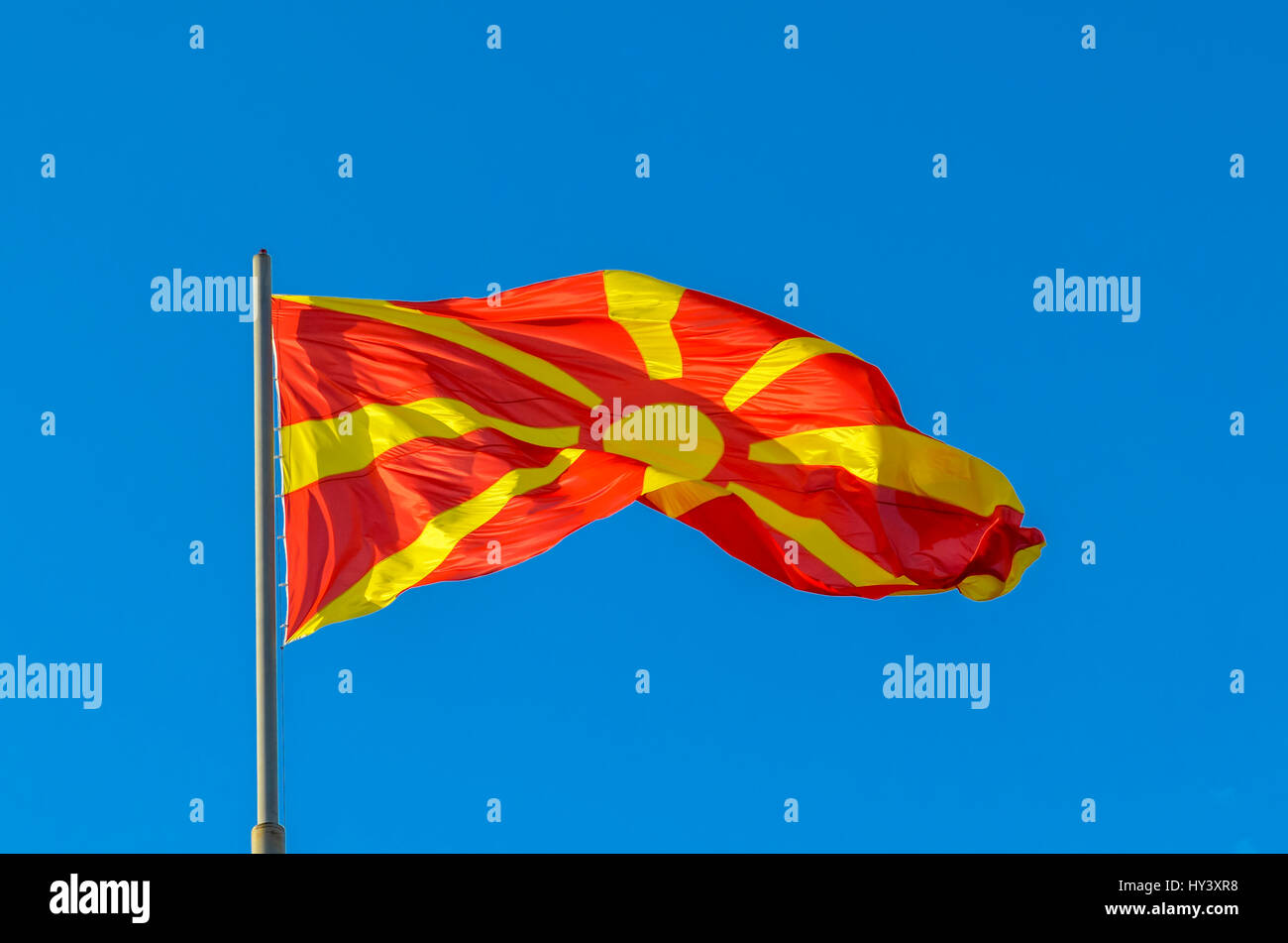Macedonian flag hi-res stock photography and images - Alamy