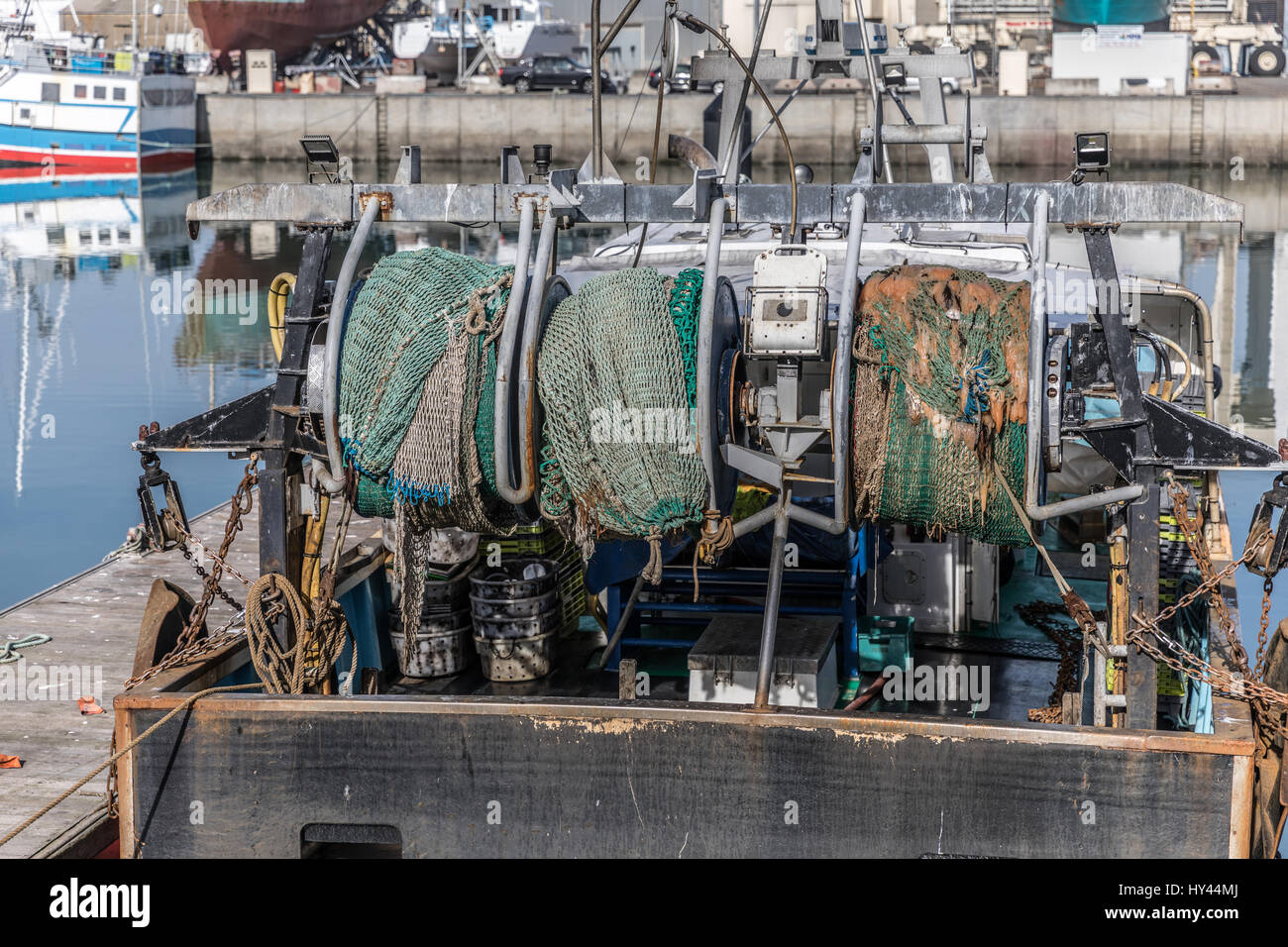 Trawler bridge and winch hi-res stock photography and images - Alamy