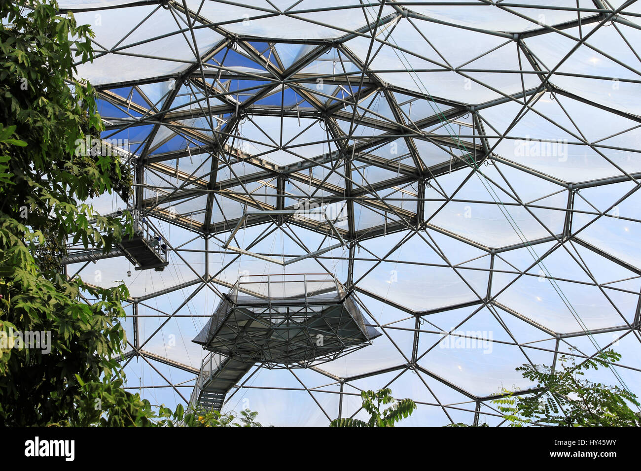 Eden Project, Cornwall, England - August 24, 2010: The world's largest ...