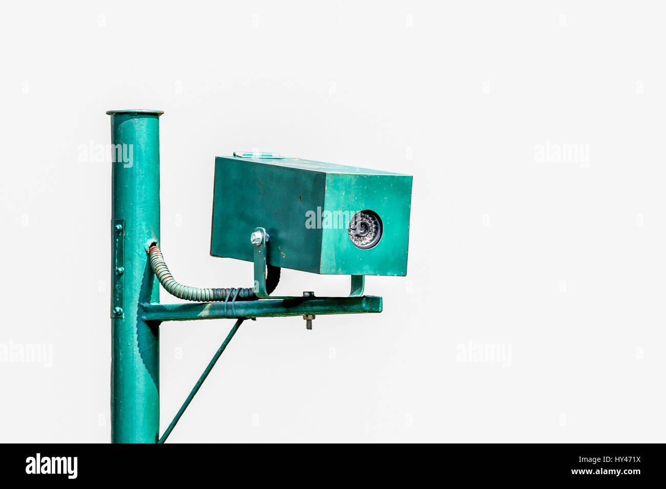 green cctv camera on white background for security and safety Life and ...