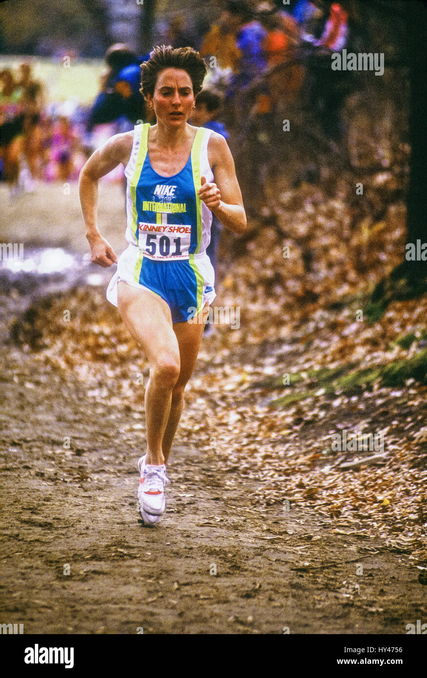 Lynn Jennings wins the 1990 TAC Cross Country Championships, Van ...