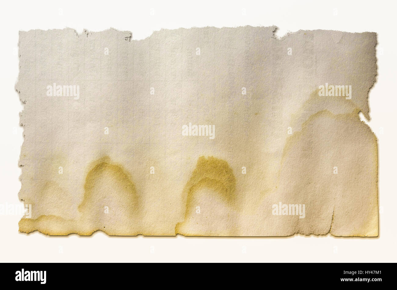 Old paper torn isolated on white background Stock Photo - Alamy
