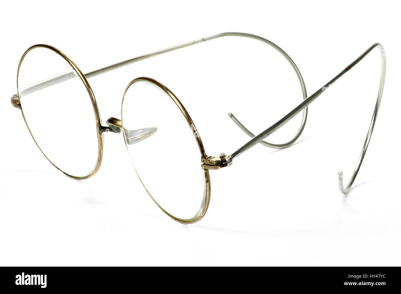 old glasses isolated on white background Stock Photo - Alamy