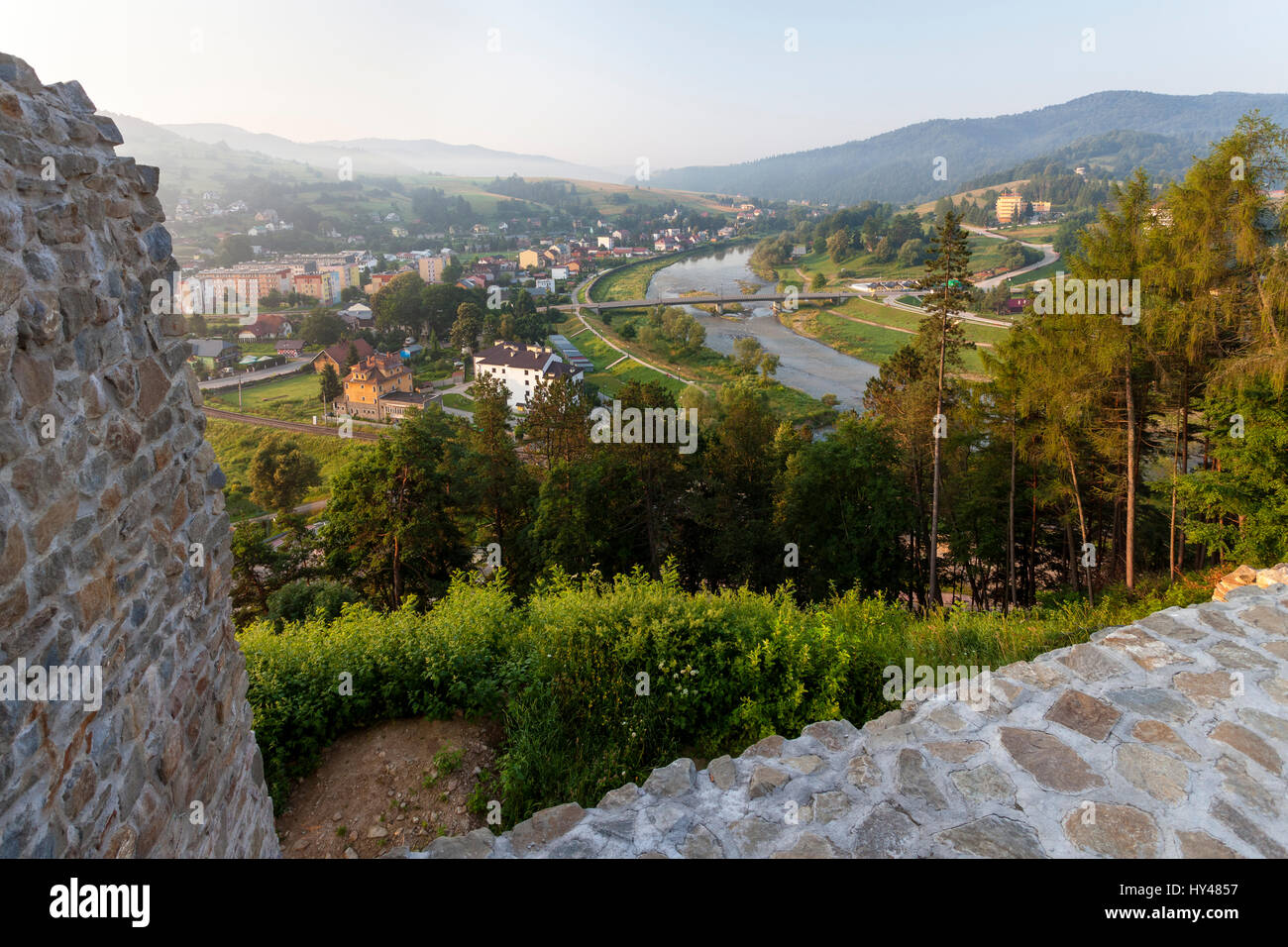 Muszyna, view from castle towers, Malopolska, Poland Stock Photo - Alamy