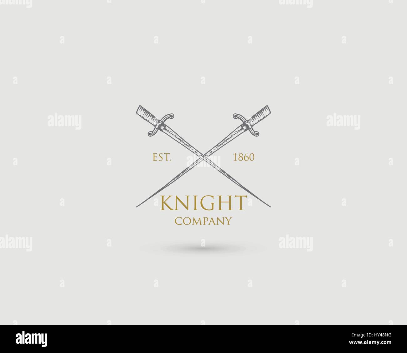 Swords Logo, medieval knight dagger antique vintage symbol , engraved ...