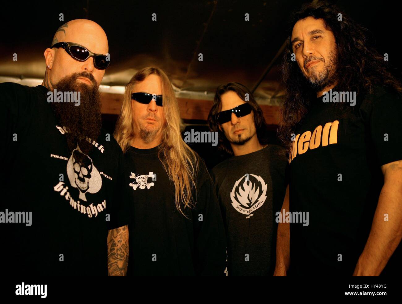 Portrait of the band Slayer photographed in March 2006 in North ...