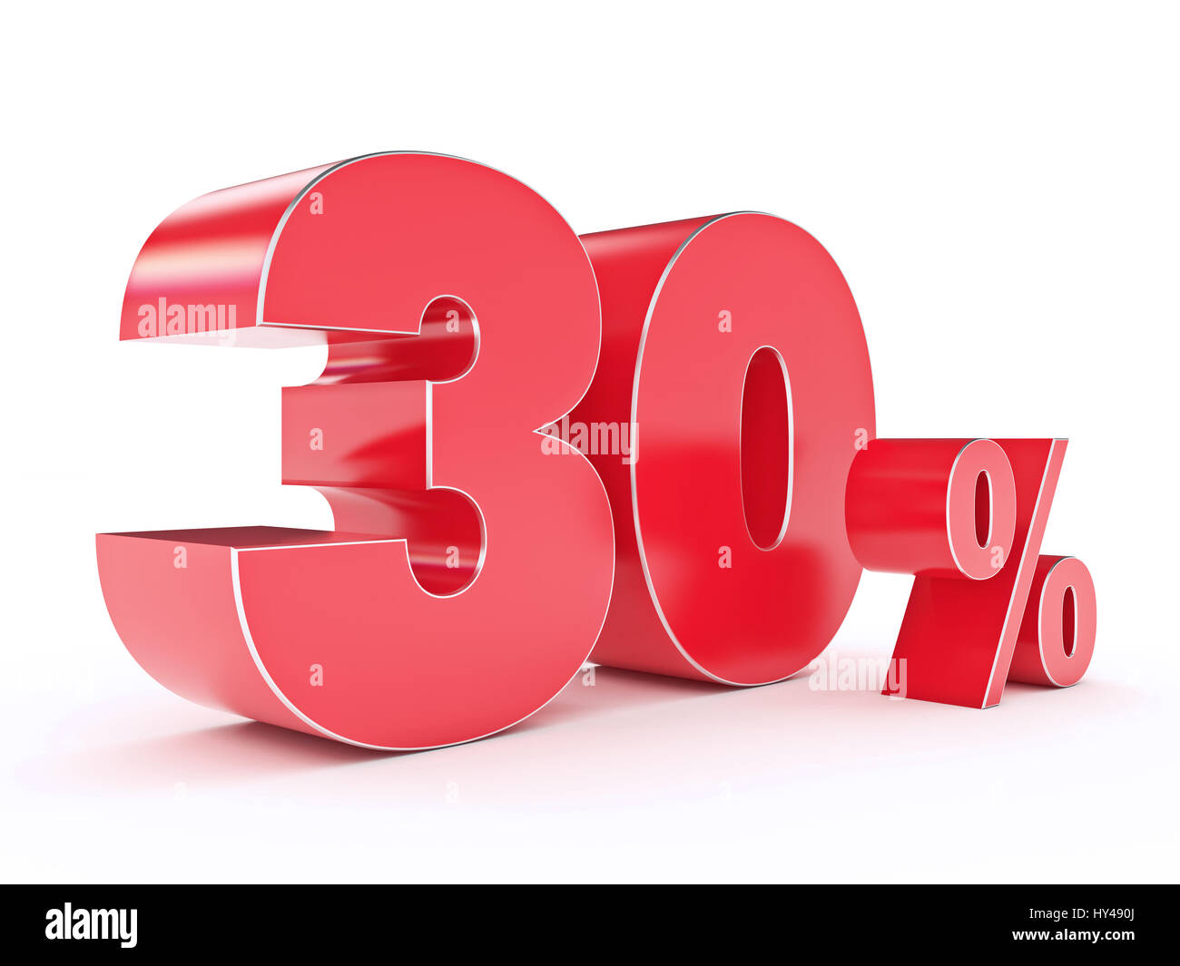 3D rendering of a 30 percent discount Stock Photo - Alamy