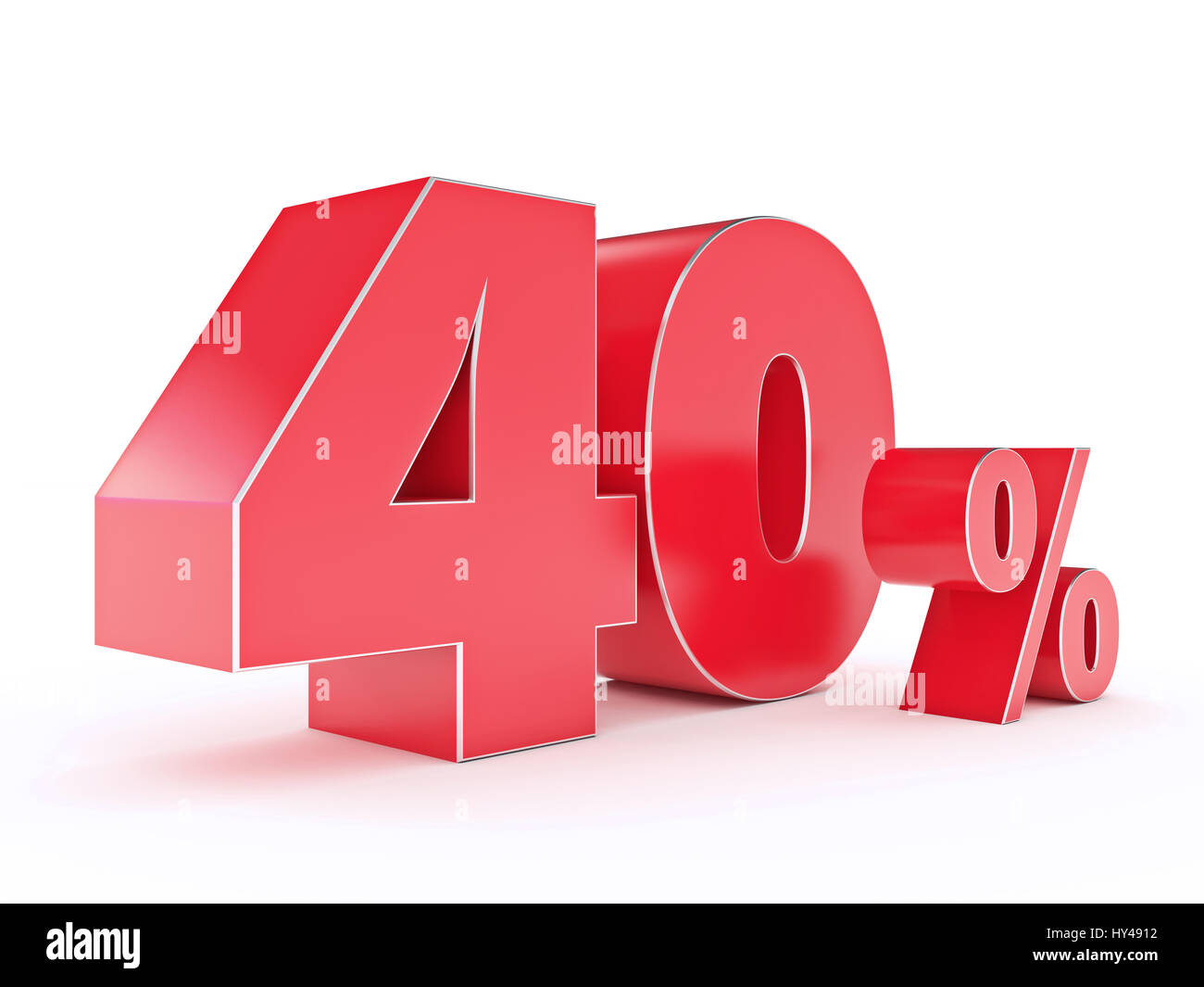 3D rendering of a 40 percent discount Stock Photo - Alamy