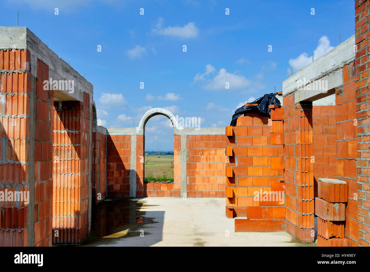 aspiration, blocks, bricks, building, building site, construction ...