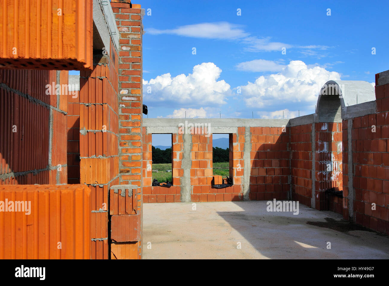 aspiration, blocks, bricks, building, building site, construction ...