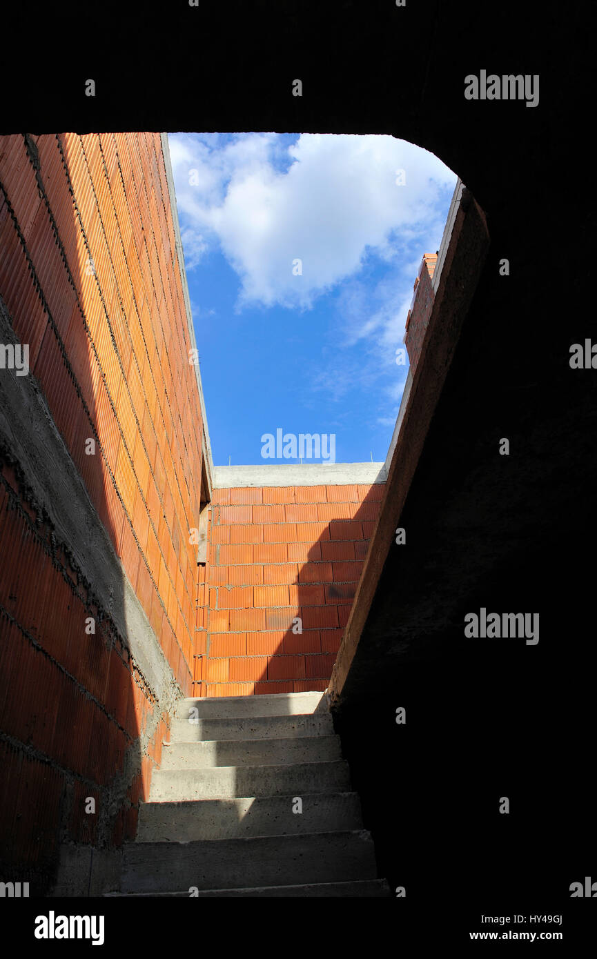 aspiration, blocks, bricks, building, building site, construction ...