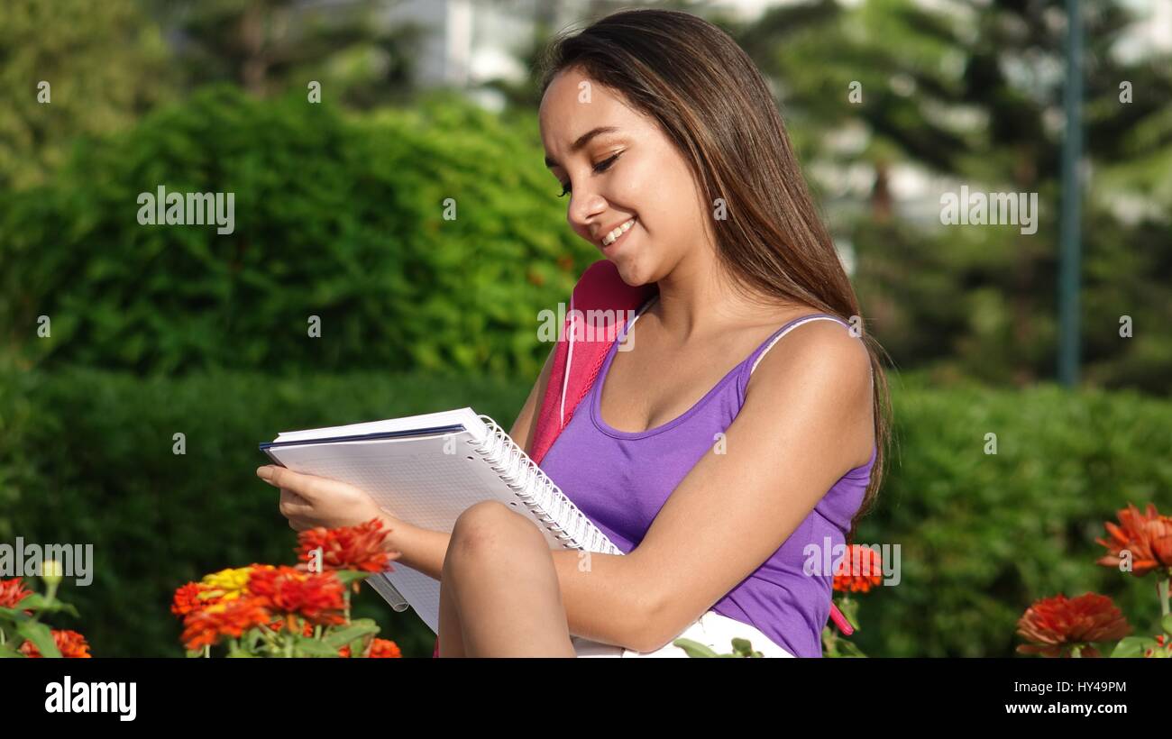 Female Student Studying Stock Photo - Alamy