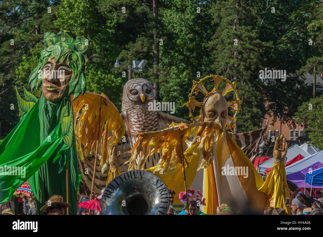 The Summer Solstice Festival has a Parasol Parade with huge puppets ...