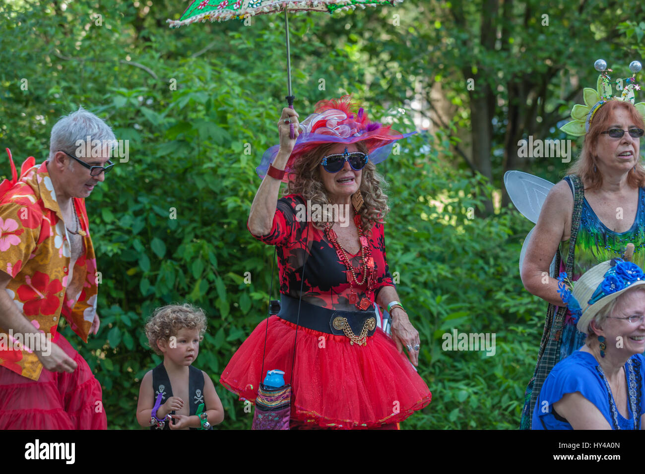 The Summer Solstice Festival has a Parasol Parade with huge puppets ...