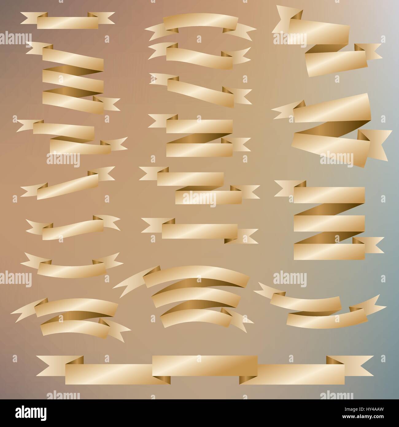 Golden ribbon gold ribbon Stock Vector Images - Alamy