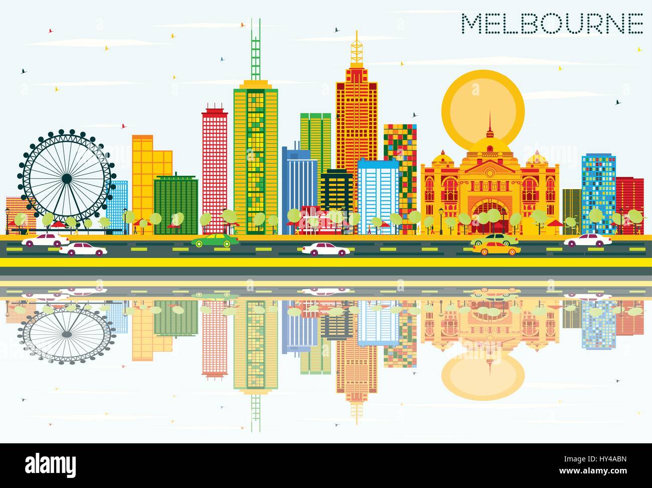 Modern melbourne structure Stock Vector Images - Alamy
