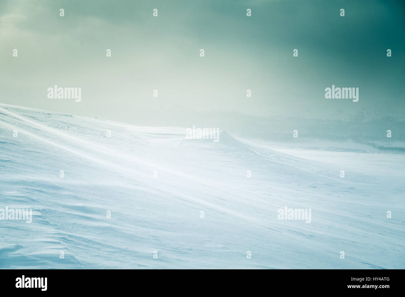 A beautiful, artistic, minimalist landscape with a lot of snow in the ...