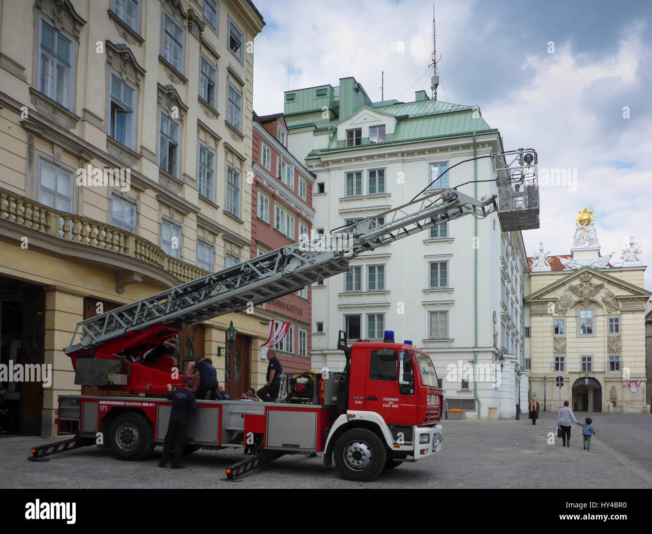 Fire truck of Steyr at the guard and Fire Department Museum Am Hof ...