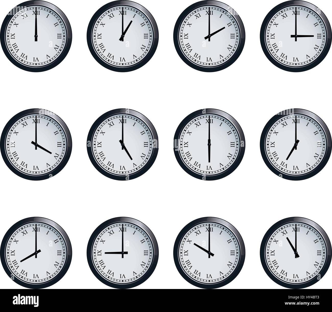 Clock face roman hi-res stock photography and images - Alamy