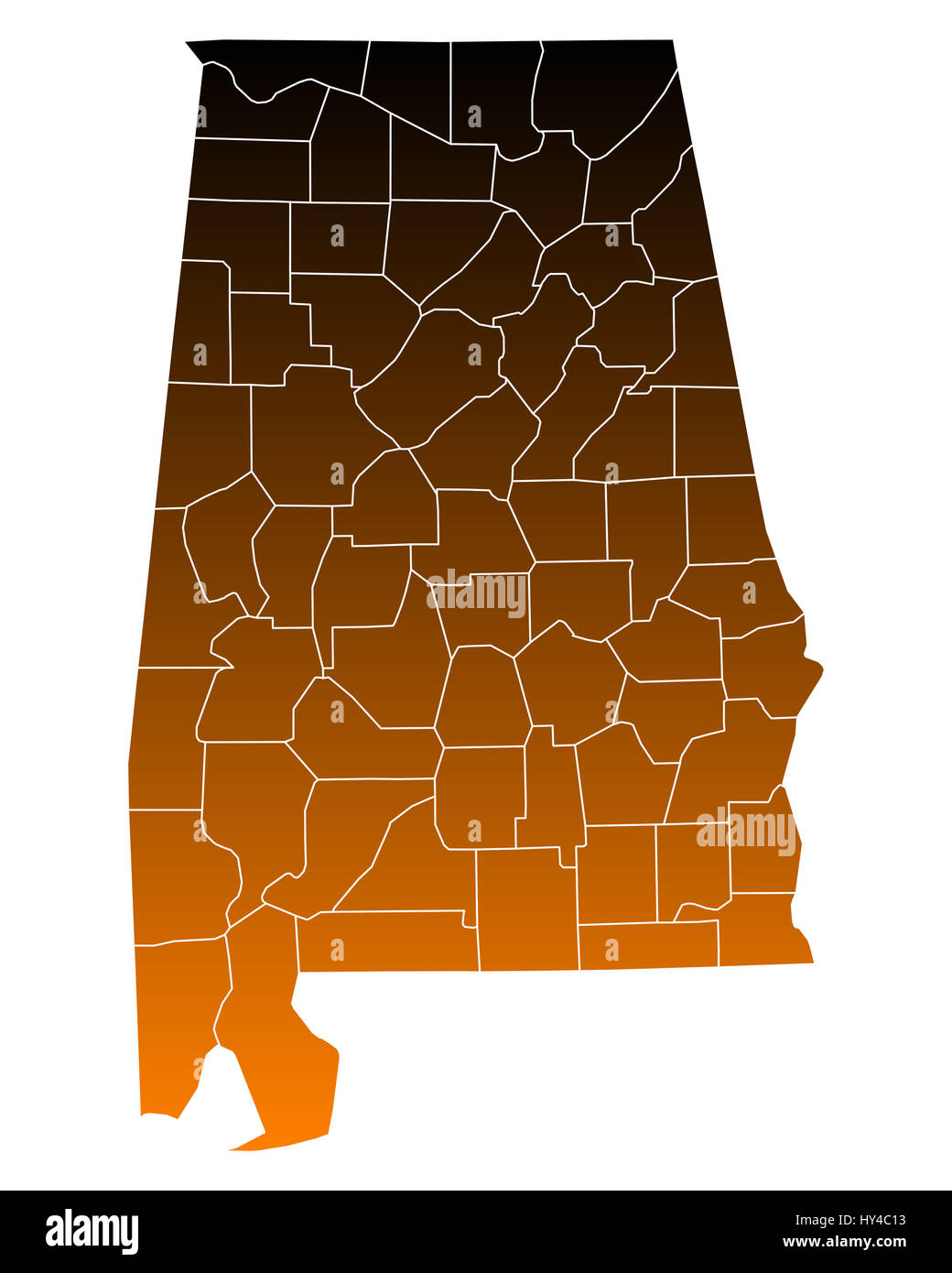 Map of Alabama Stock Photo - Alamy
