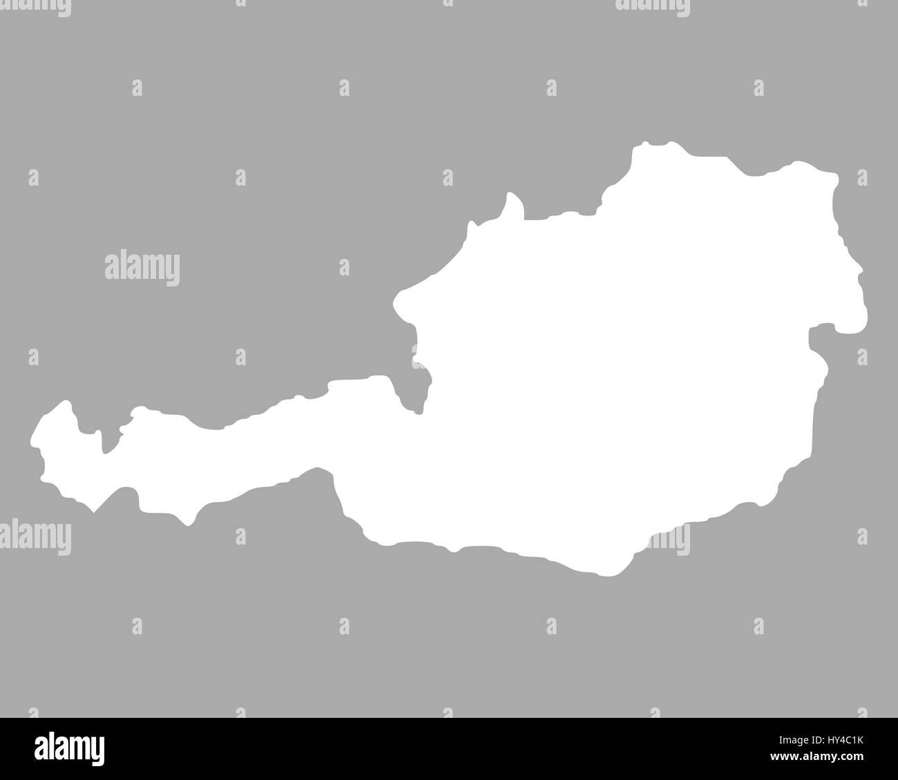 Map of Austria Stock Photo - Alamy