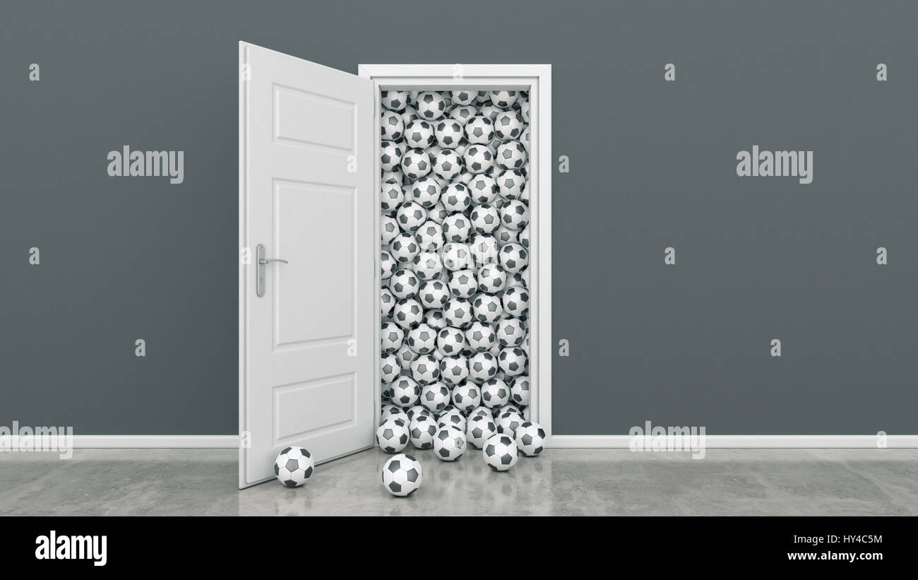 door with Soccer Ball Stock Photo - Alamy