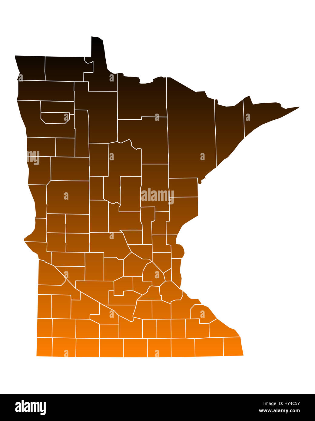 Map of Minnesota Stock Photo - Alamy
