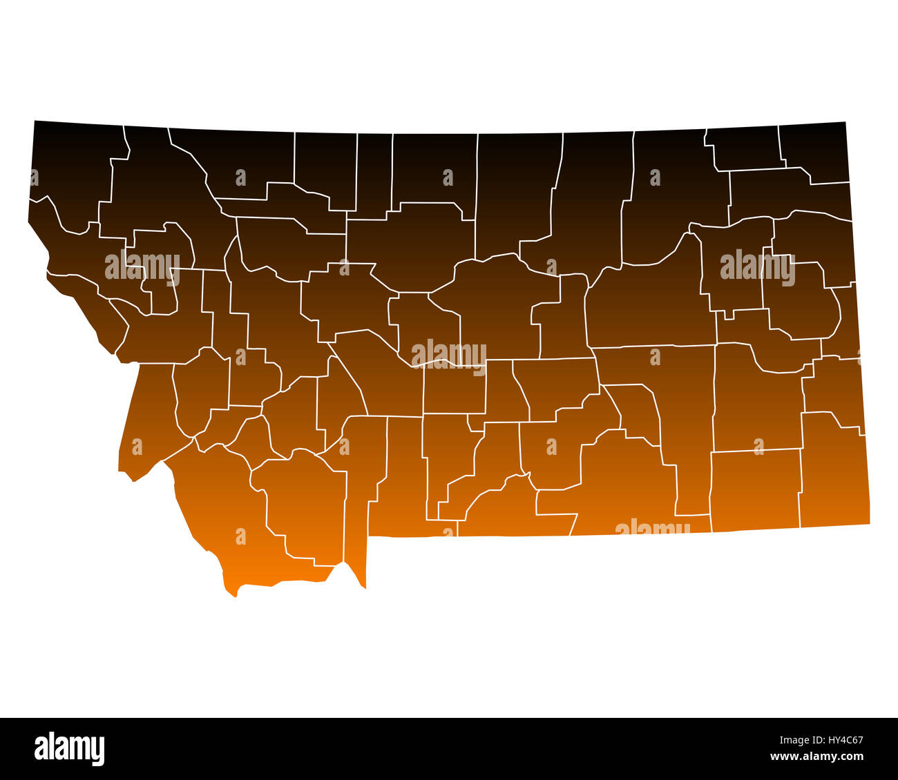 Map of Montana Stock Photo - Alamy