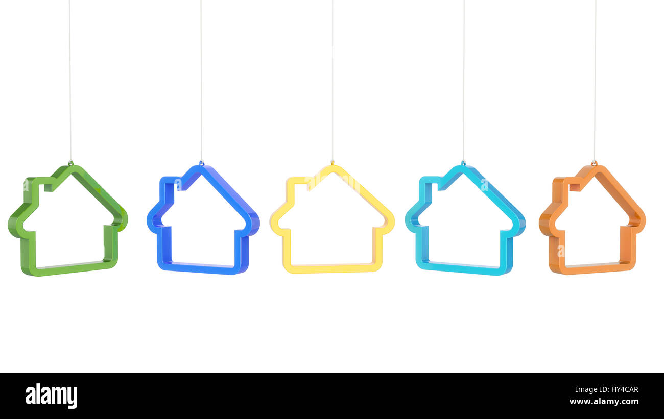 colorful house as an icon Stock Photo - Alamy