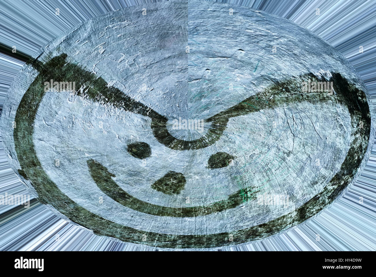 Funny faces drawn on a surface Stock Photo - Alamy