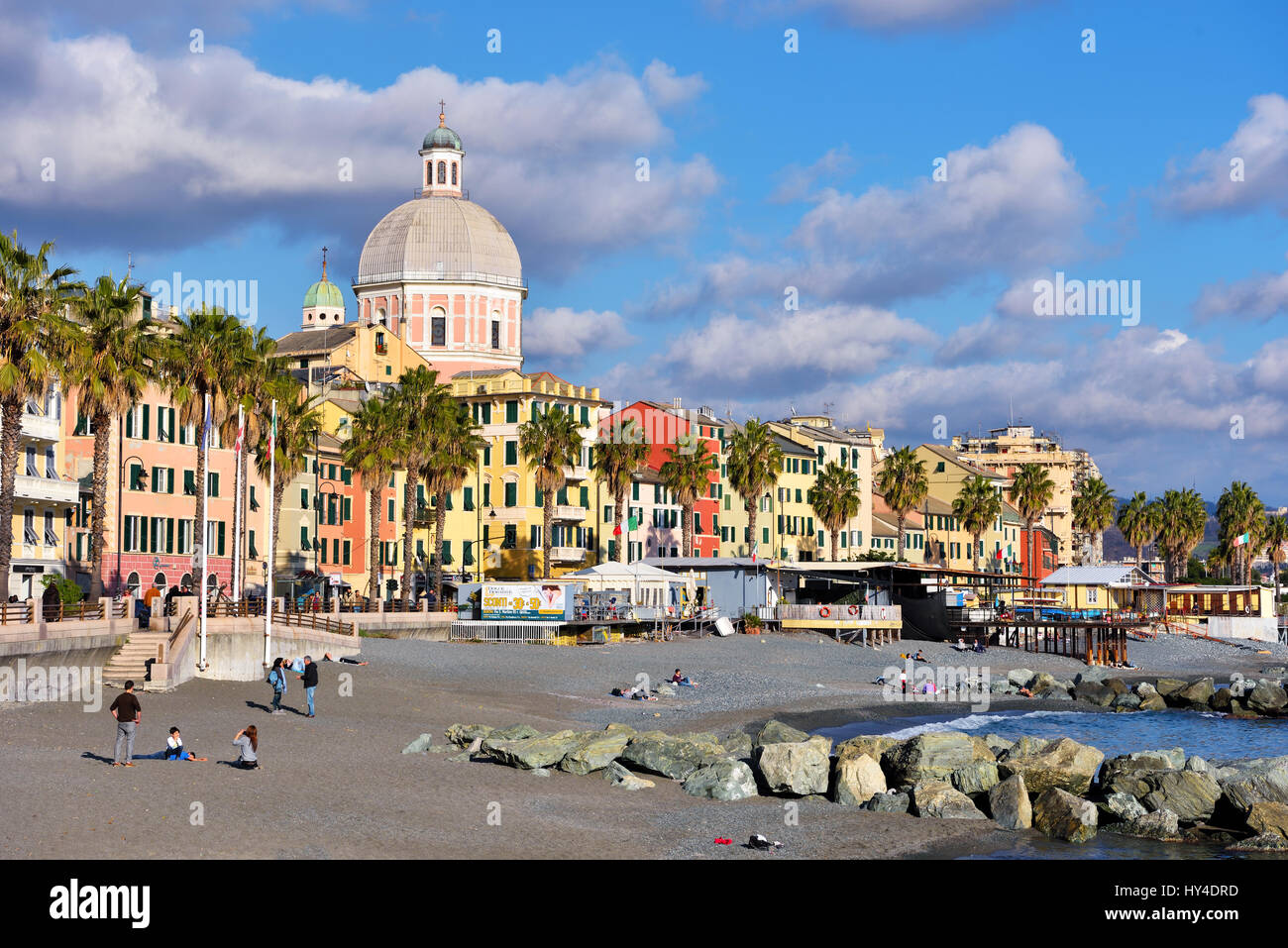 Spring landscape of the village pegli genoa Stock Photo - Alamy