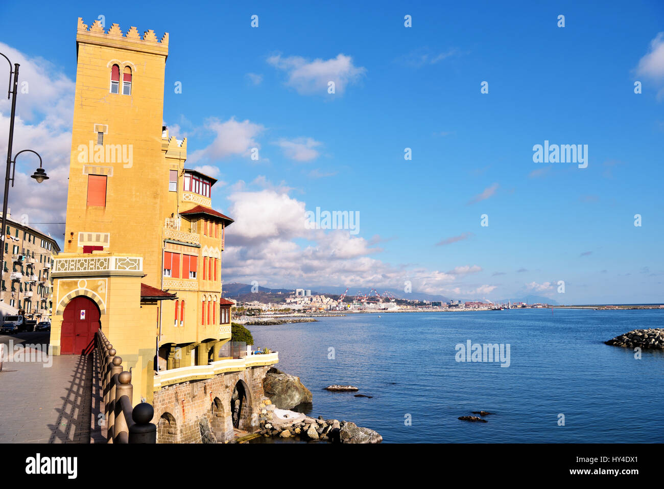 Spring landscape of the village pegli genoa Stock Photo - Alamy