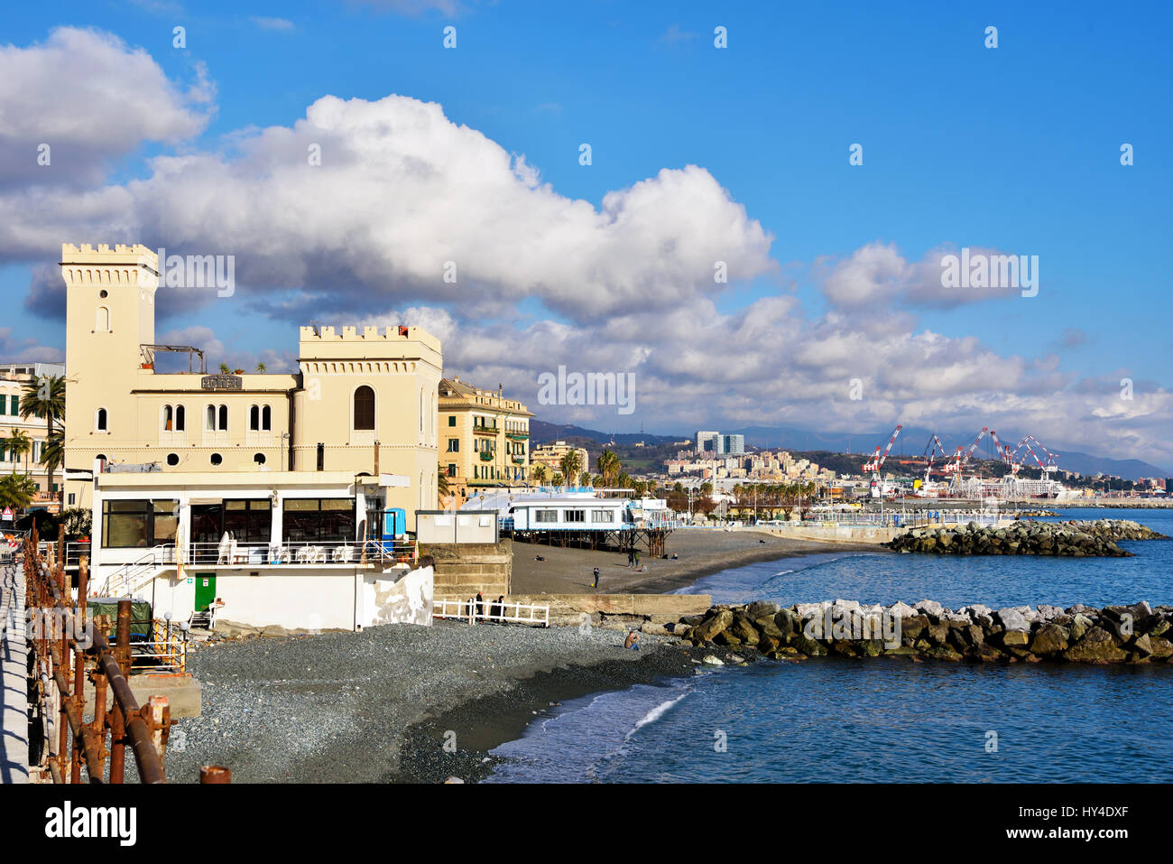 Spring landscape of the village pegli genoa Stock Photo - Alamy