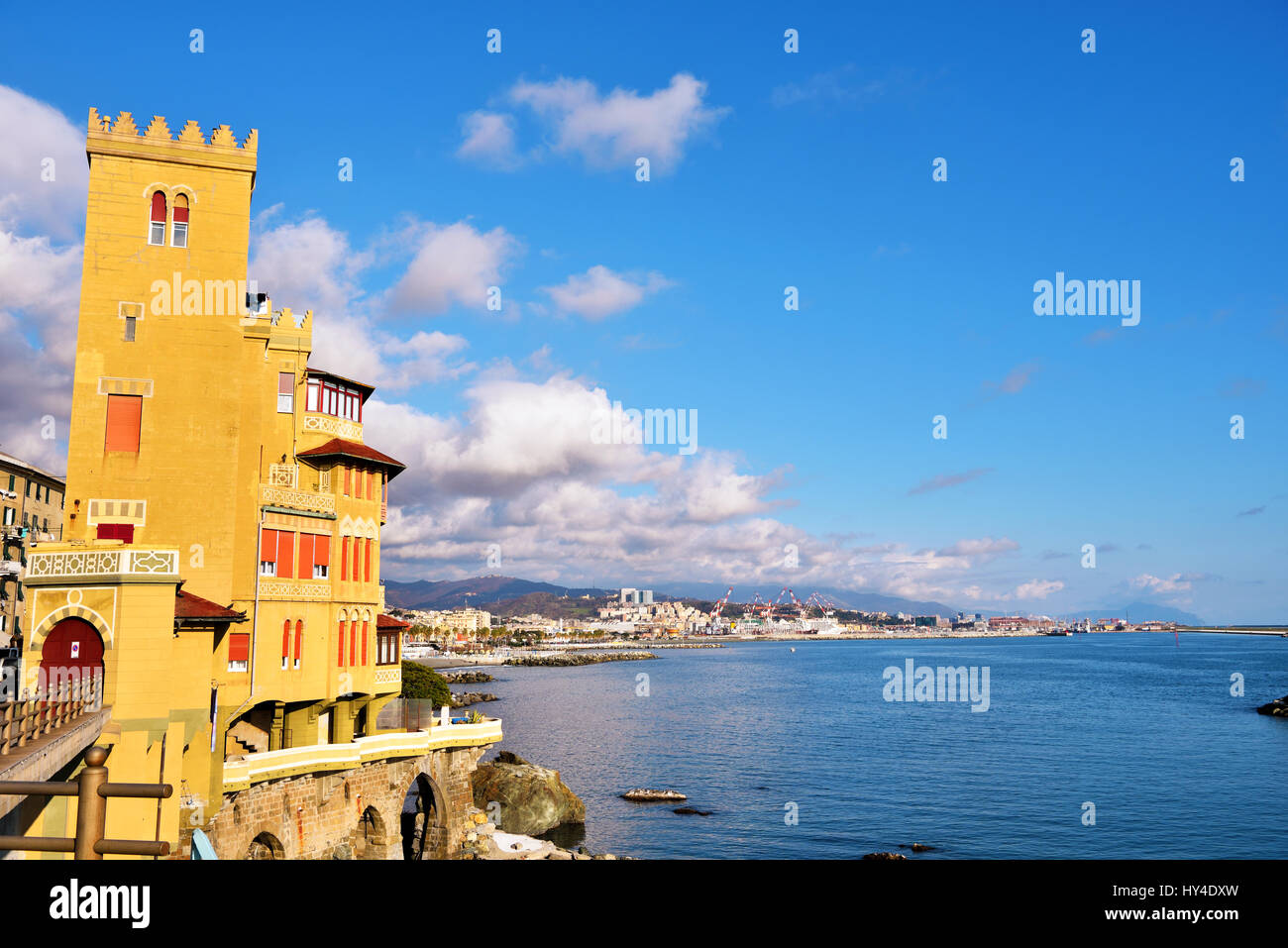 Spring landscape of the village pegli genoa Stock Photo - Alamy