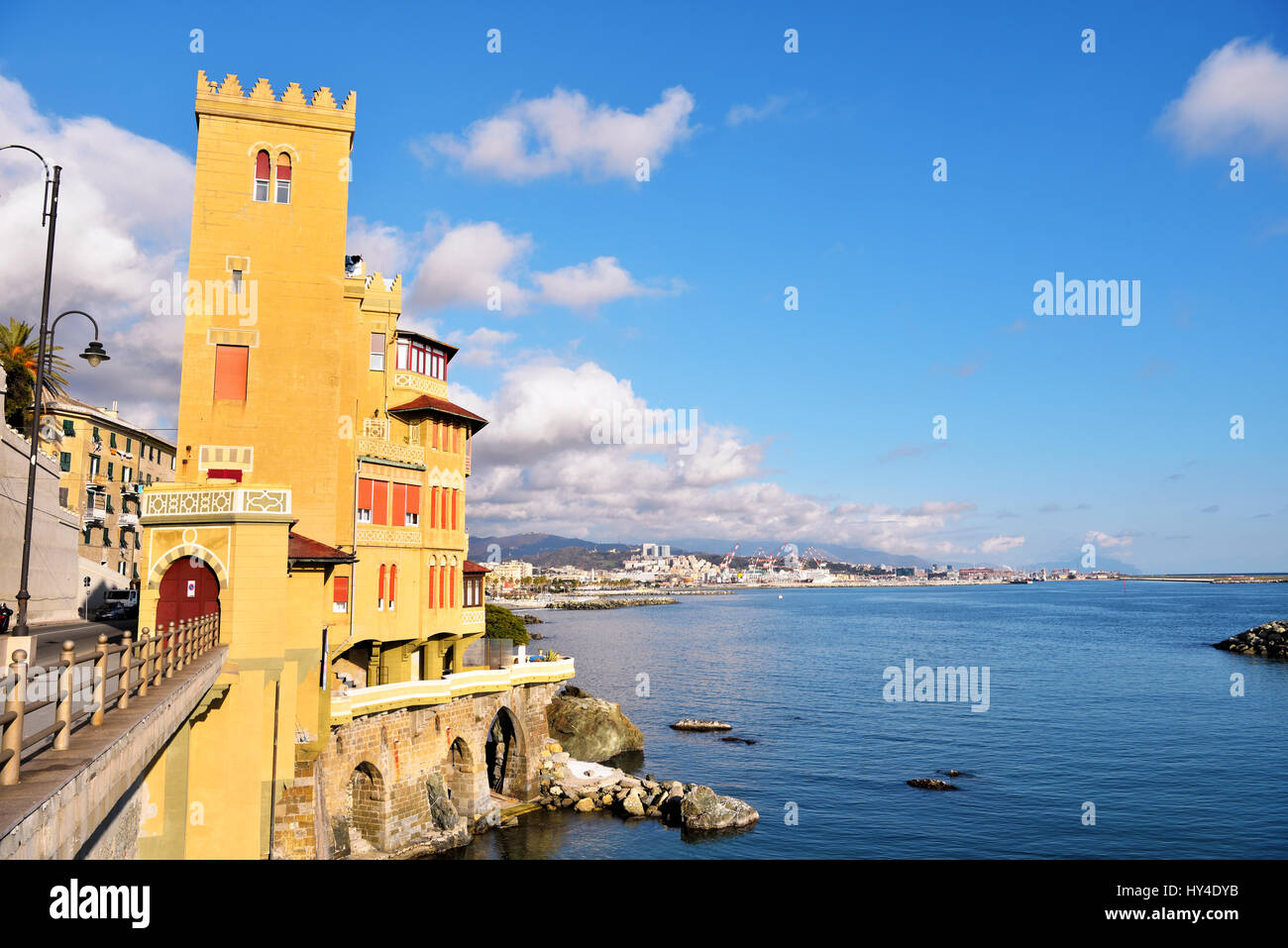 Spring landscape of the village pegli genoa Stock Photo - Alamy