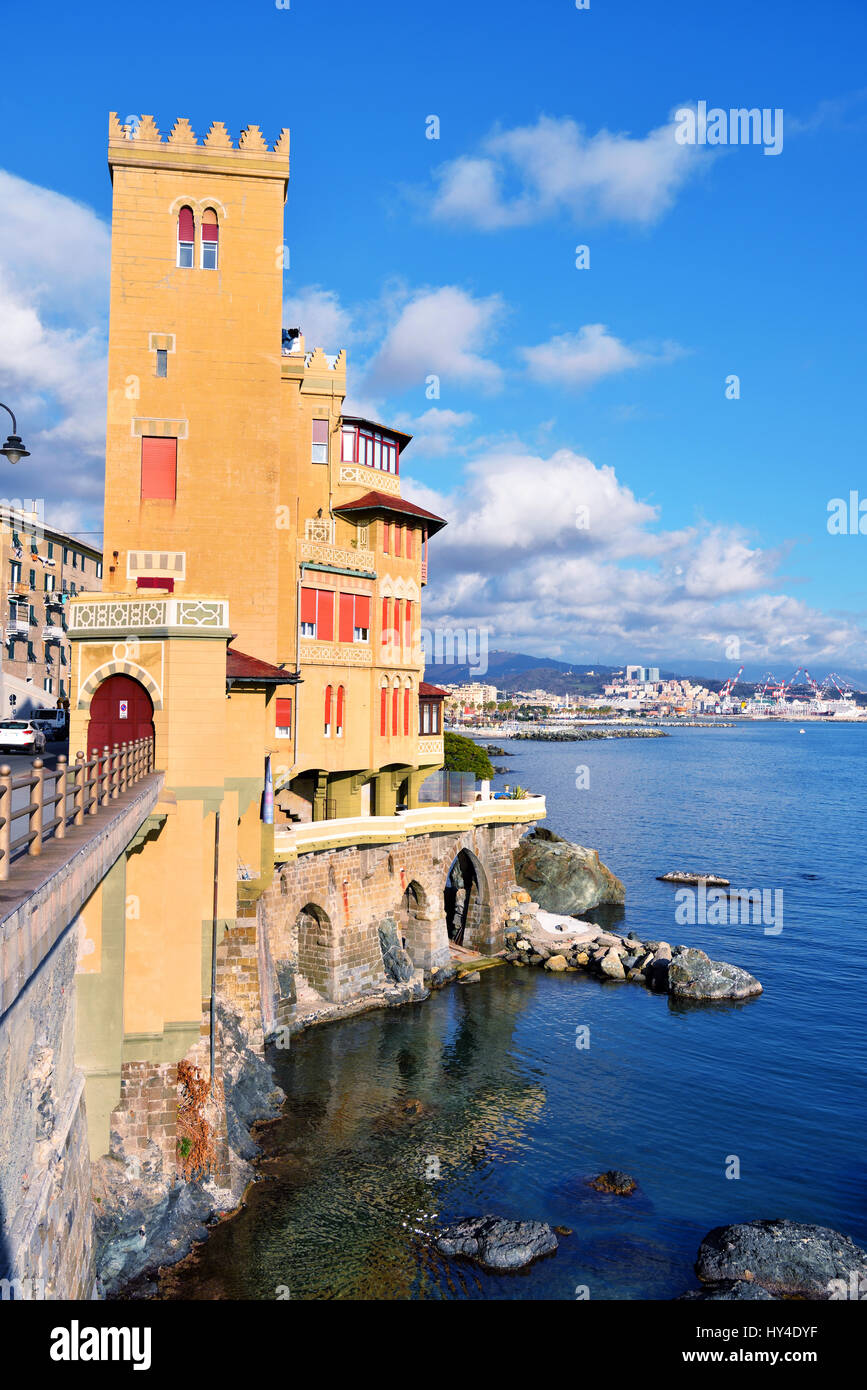 Spring landscape of the village pegli genoa Stock Photo - Alamy