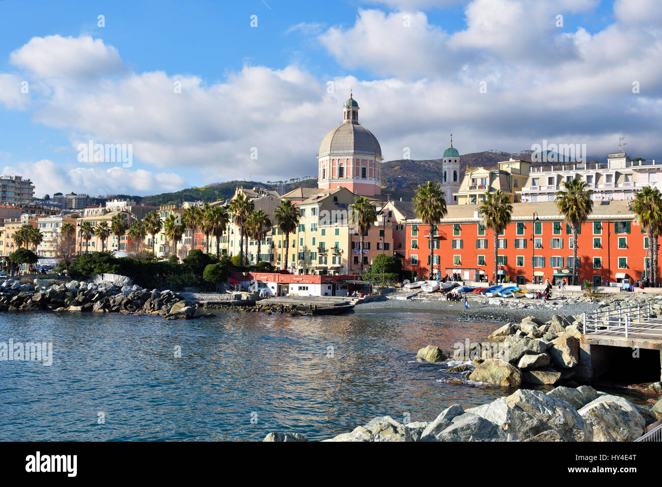Spring landscape of the village pegli genoa Stock Photo - Alamy