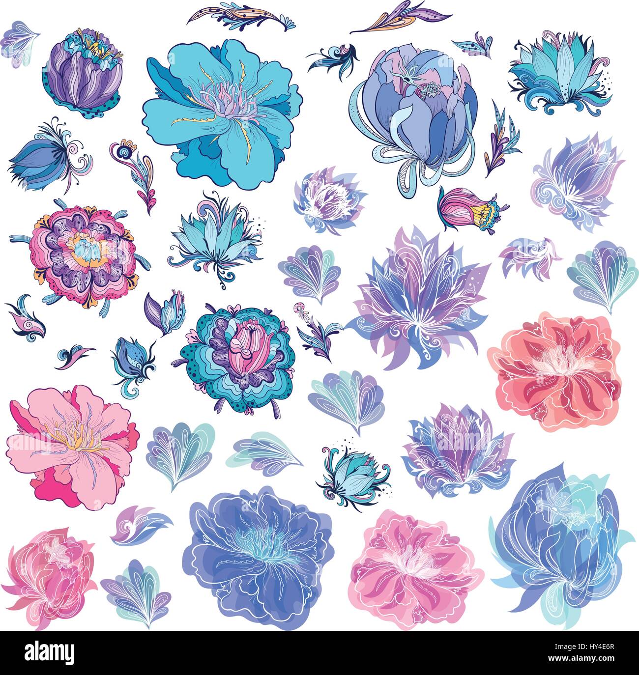 Indigo watercolor Stock Vector Images - Alamy